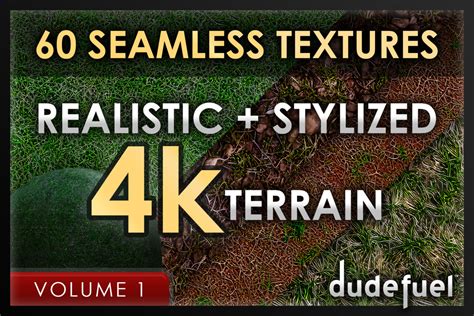 60 Stylized And Realistic Terrain 4k Seamless Textures Materials Vol 1
