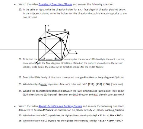 Solved 10 Use The Close Packed Direction In A Bcc Unit Cell