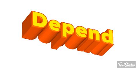 Depend Word Animated  Logo Designs