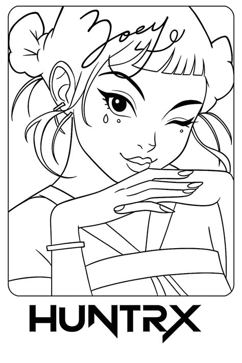 Free Printable Huntrix Coloring Pages ｜