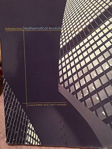 Introductory Mathmatical Analysis By Ernest F Haeussler Jr Goodreads