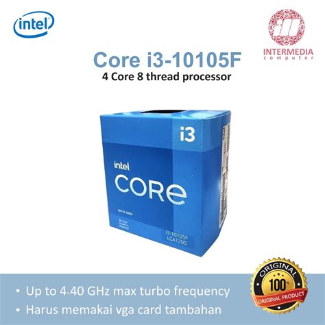 Jual Processor Intel Core I3 10105f Box 4 Core 8 Thread Shopee Indonesia