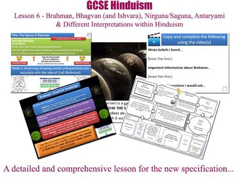 Gcse Hinduism Lesson 620 Brahman Bhagvan And Ishvara Nirguna