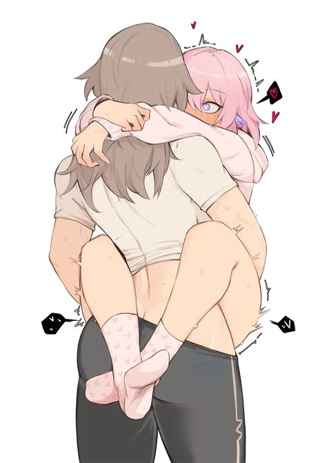 Rule 34 1futa 1girls 2d 2d Artwork 2d Artwork Absurdres Black Pants Blue Eyes Blush Clothed