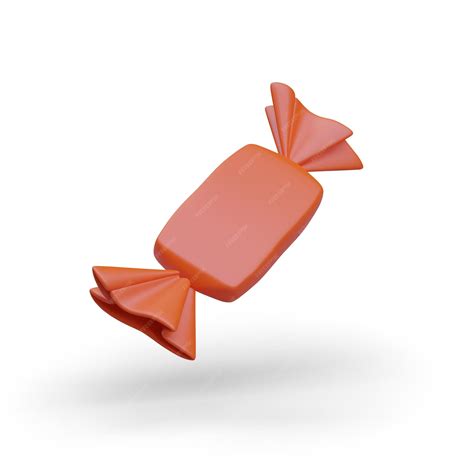 Premium Vector Candy In Red Wrapper On White Background With Shadow