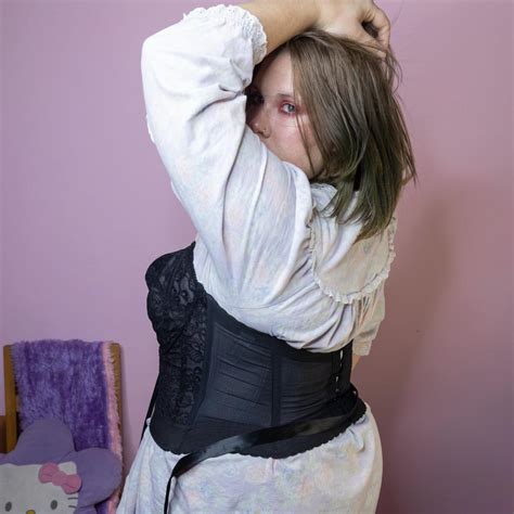 Sexy Plus Size Longline Black Lace Corset Top Depop