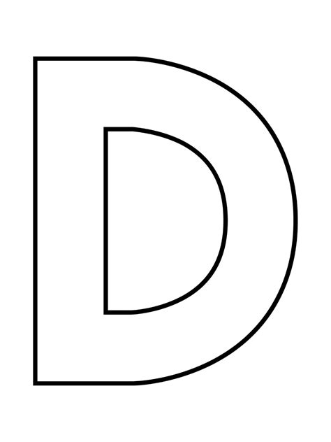 Letter D Template Alphabet Upper Class Instant Printable Digital Download Etsy
