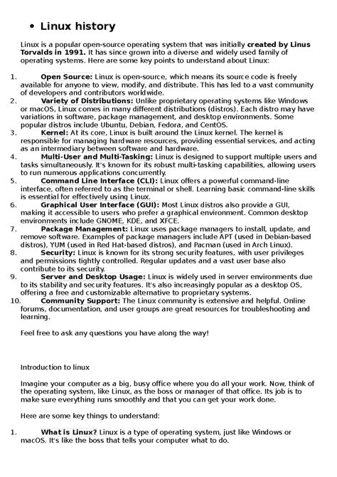 Linux History Linux History Linux Is A Popular Open Source Operating