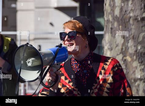 London Uk 31st March 2025 Singer Ana Matronic Of Pop Group Scissor Sisters Gives A Speech