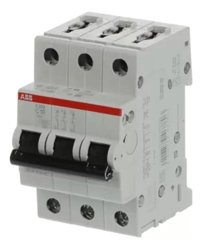 Interruptor Termomagnetico Abb 3p Tipo Riel Din S203 C10 Mercadolibre