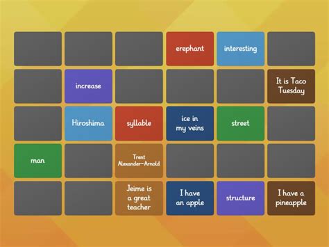 Syllable And Pairs Matching Pairs