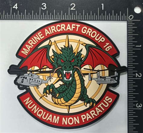 Official Marine Aircraft Group Mag 16 Pvc Patch Custom Patches Military