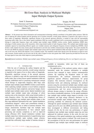 Bit Error Rate Analysis In Multicast Multiple Input Multiple Output Systems PDF