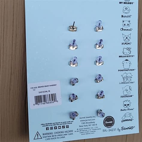 Hello Kitty Jewelry 6 Pairs Of Hello Kitty And Friends Earrings Set