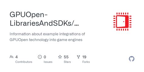 Github Gpuopen Librariesandsdksgameengineintegrations Information