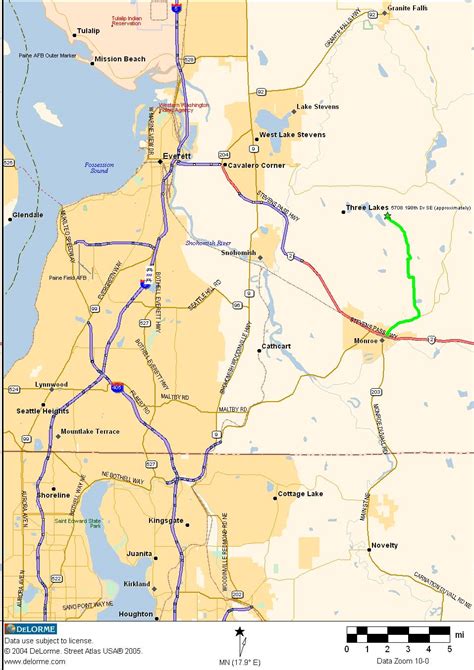 Road Map Snohomish Washington