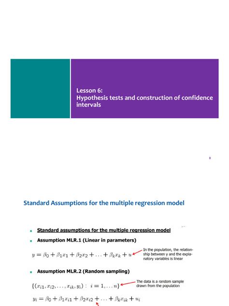 Lesson 6 Micro Pdf Regression Analysis Statistical Inference