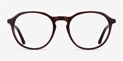 Halcyon Round Dark Brown Full Rim Eyeglasses Eyebuydirect