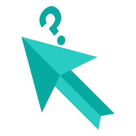 Green Pointer Cursor Arrow Computer Mouse Click Question Mark Vector Art At Vecteezy