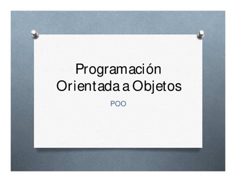 Pdf Programación Orientada A Objetos Poo