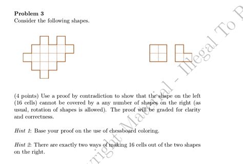 SOLVED Problem Consider The Following Shapes O INegal Points Use Proof By Contradiction