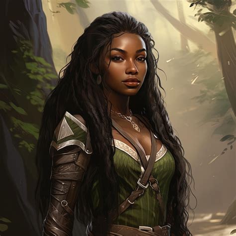 Premium Photo A Woman With Long Hair Stands In A Forest With A Forest