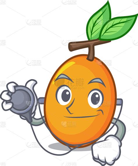 熟的李子黄色叶子卡通酸可爱的专门技术健康保健