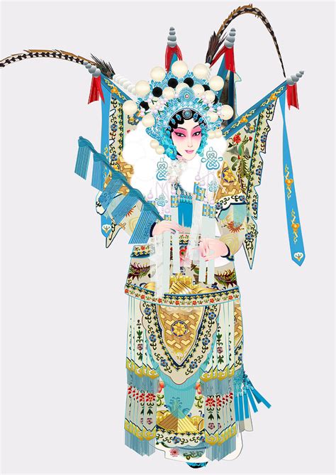 刀马旦 武旦 矢量京剧人物隐彰 站酷zcool