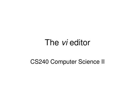PPT The Vi Editor PowerPoint Presentation Free Download ID