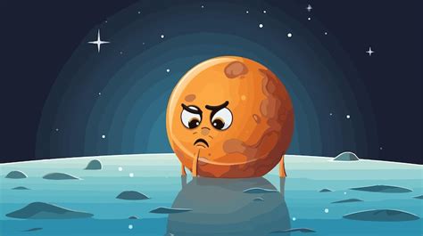 Sad Pluto Cartoon Illustration Premium Ai Generated Vector
