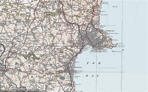 Historic Ordnance Survey Map Of Cockington 1919