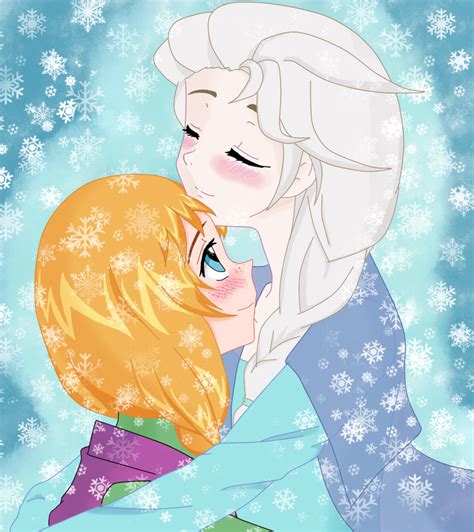 Elsanna Elsa Anna Frozen Hug By Shizuru On Deviantart