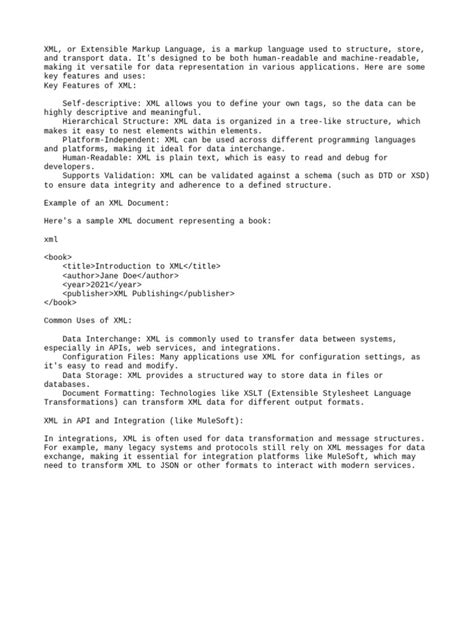 Xml Or Extensible Markup Language Pdf Business Technology And Engineering