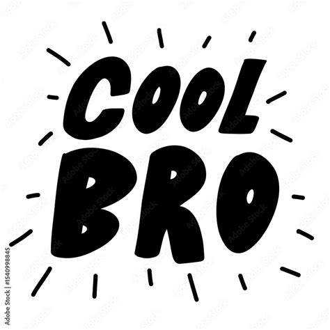 Ilustración De Stock Cute Cool Best Big Little Lil Brother Bro Son Ever Black Outline Text Word