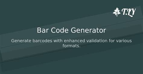 Bar Code Generator Create Valid Barcodes Easily