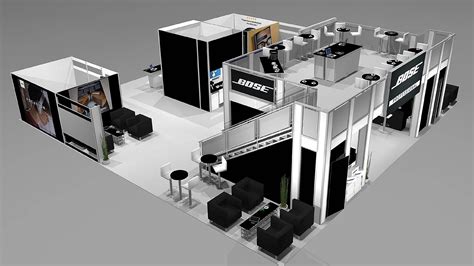 Custom Double Deck Exhibit Rentals For 50 X 50 And Larger Booth Spaces