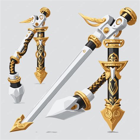 Premium Vector Exotic Weapons Vector On A White Background