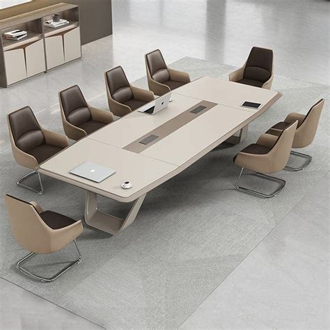 Modern Light Luxury Lacquer Conference Table Maoters Office Furniture