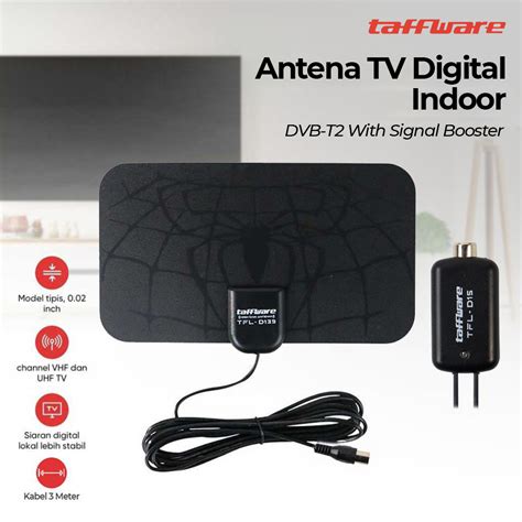 Jual Antena Tv Digital Taffware Indoor Taffware Tfl D139 Dengan Booster