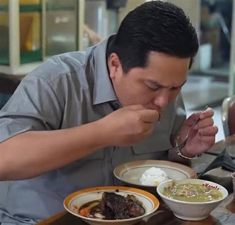 Enak Terus Keseruan Ketum Pssi Eric Thohir Cicipi Kuliner Nusantara