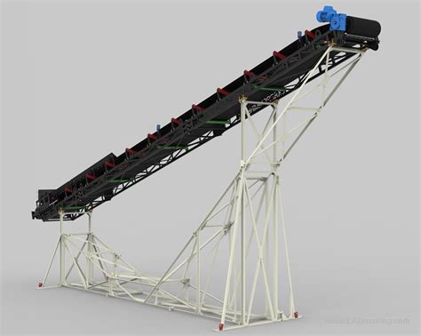 带自支撑模块框架的带式输送机三维模型 Cad模型网海量3d模型图纸免费下载。