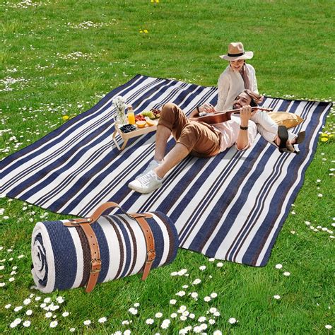 Sapsisel 80”x 80” Picnic Blanket Extra Large Waterproof