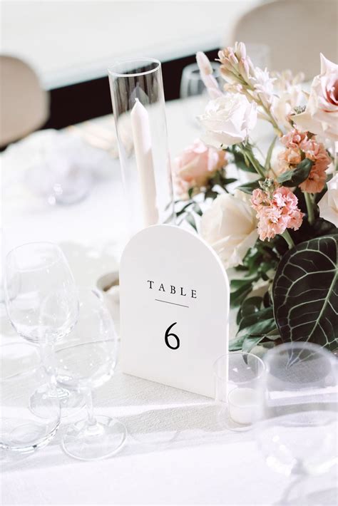 Arched Wedding Table Number Template Printable Minimalist Etsy