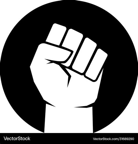 Black Lives Matter With Clenched Fist Symbol Vector Image