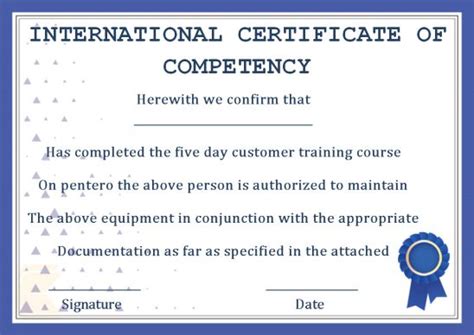 Certificate Of Competency 22 Templates In Word Excel And Pdf