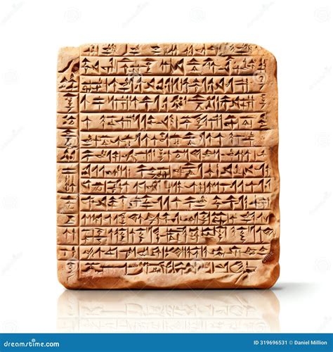 Cuneiform Script On A Clay Tablet Illustration Stock Illustration Illustration Of Ziggurat