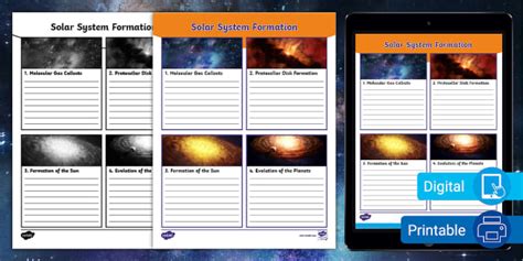 Solar System Formation Graphic Organizer Teacher Made
