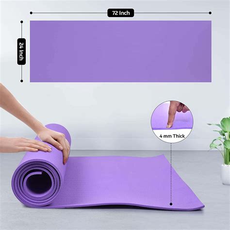 Buy Beatxp Purple Color 4mm Eva Yoga Mat For Women And Mentextured