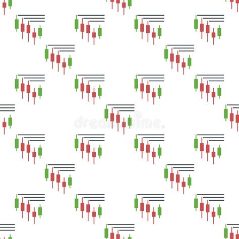 Range Breakout Vector Candlestick Chart Seamless Pattern Stock Vector Illustration Of
