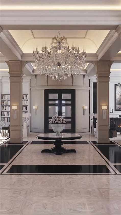 Luxury Grand Entrance Interior Design In New Classic Mansion Artofit